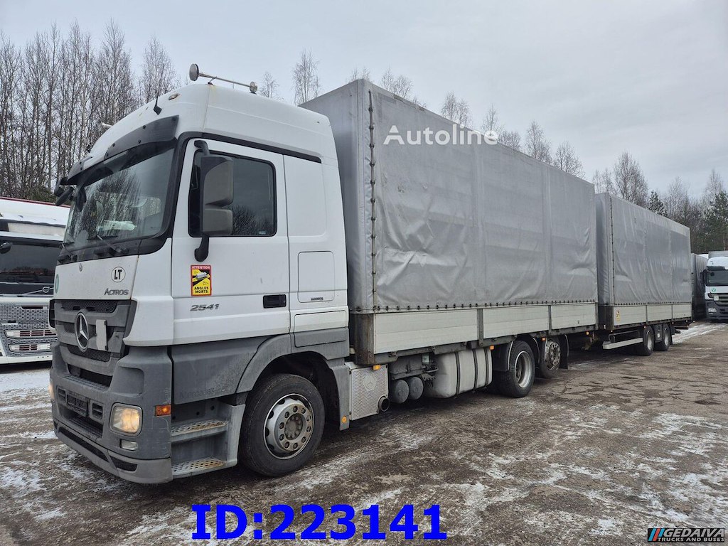 Mercedes-Benz Actros 2541 6x2 kamion s ceradom + prikolica sa ceradom