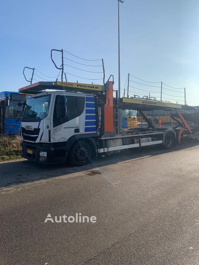 IVECO Stralis Rolfo 8-9-cars Euro6 autotransporter + prikolica