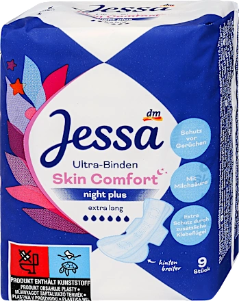 Jessa
Noćni ciklusni ulošci- SKIN COMFORT, 9 kom