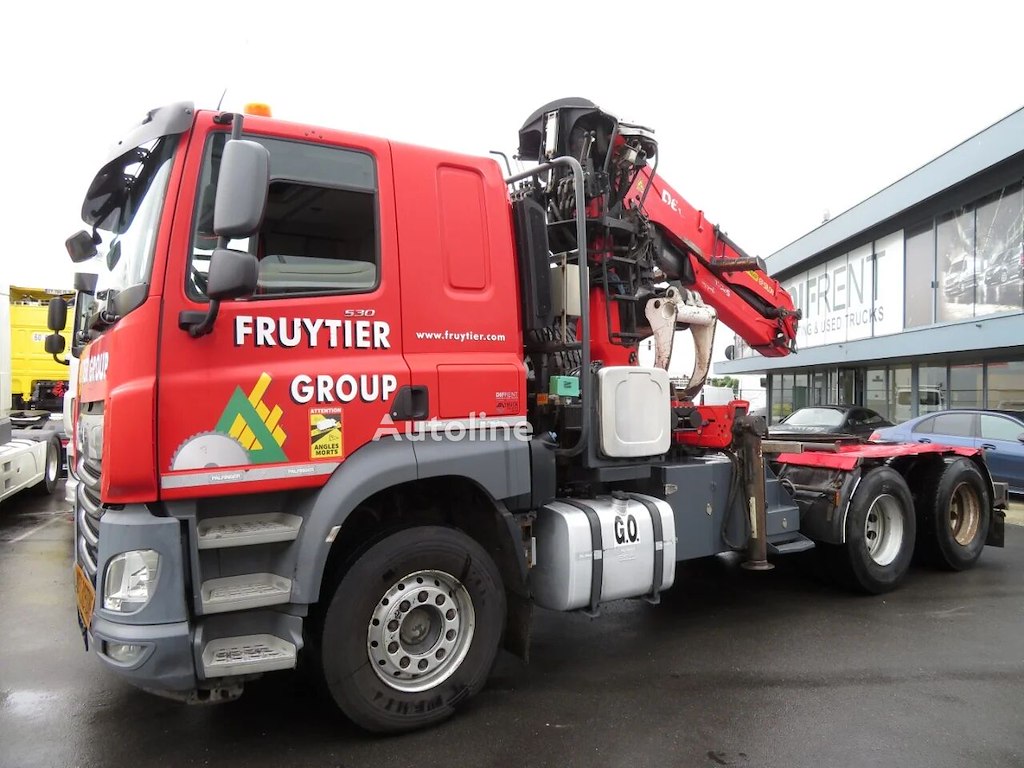 DAF CF 530 FTT WITH CRANE EPSILON PALFINGER AND ZF INTARDER kamion za prevoz drva