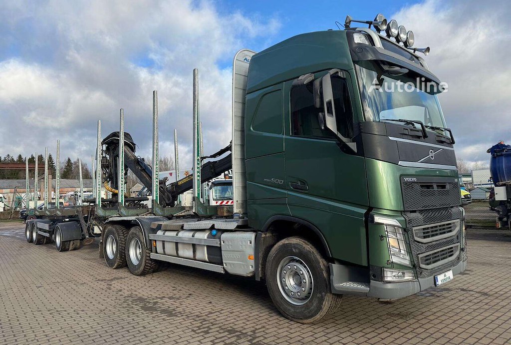 Volvo FH 500 EURO 6 + KESLA 2010T kamion za prevoz drva