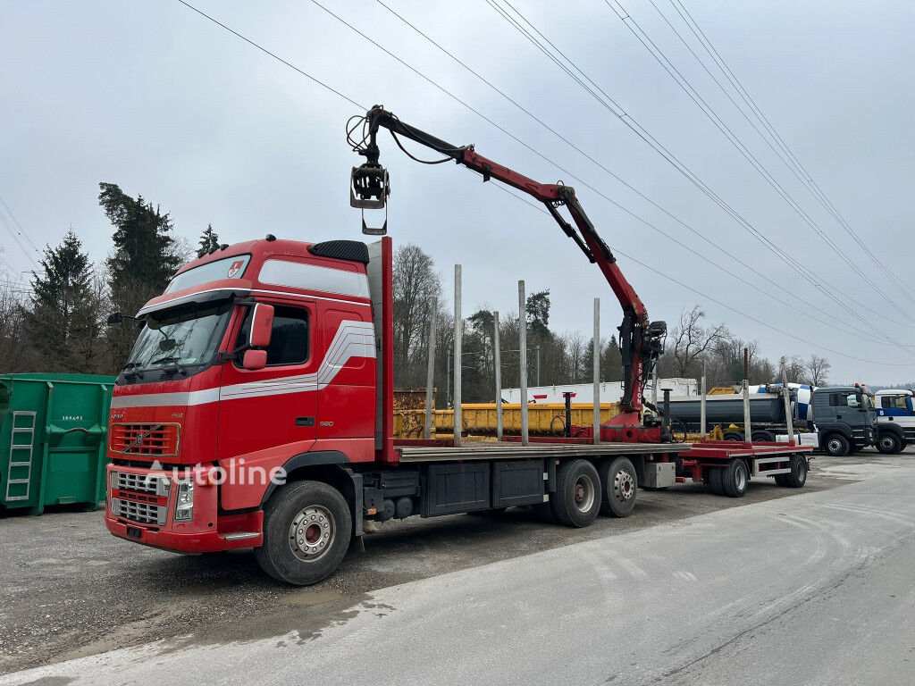 Volvo FH16.660 E4 6x2 Lift Lenk Epsilon E125Z 2Betten kamion za prevoz drva