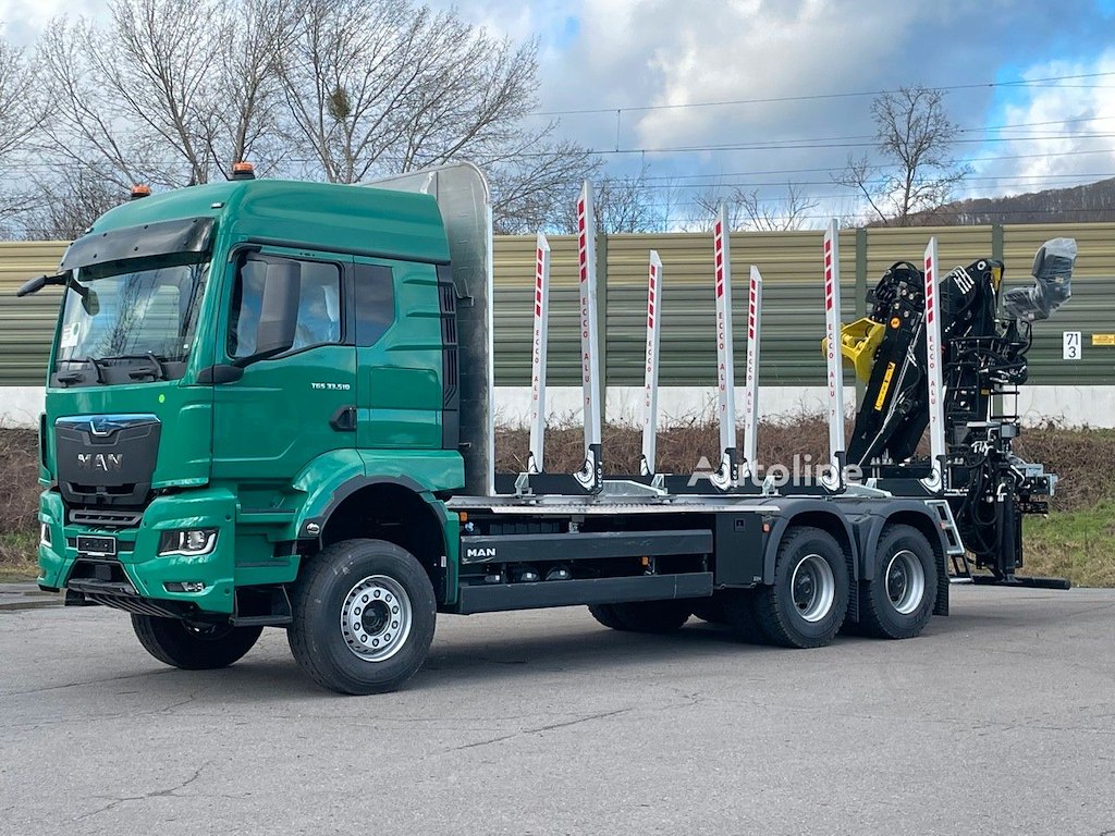 Novi MAN TGS 33.510 6X4 BL Euro6e LogLift 165Z kamion za prevoz drva