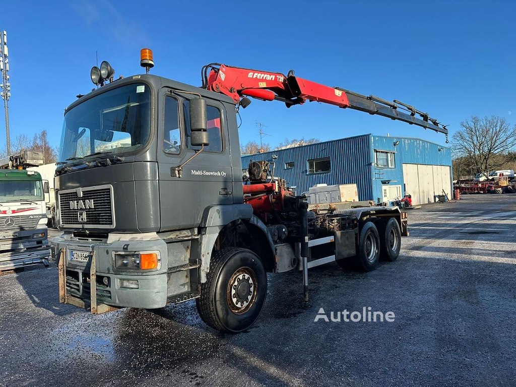 MAN 28.403 6x6 with ferrari 726 A 6 crane full steel kamion sa kukom za podizanje tereta