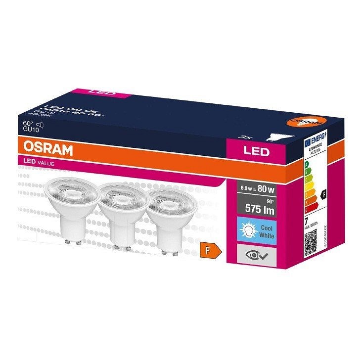 LED SIJALICA GU10 6.9W NW 4000K 3pack OSRAM