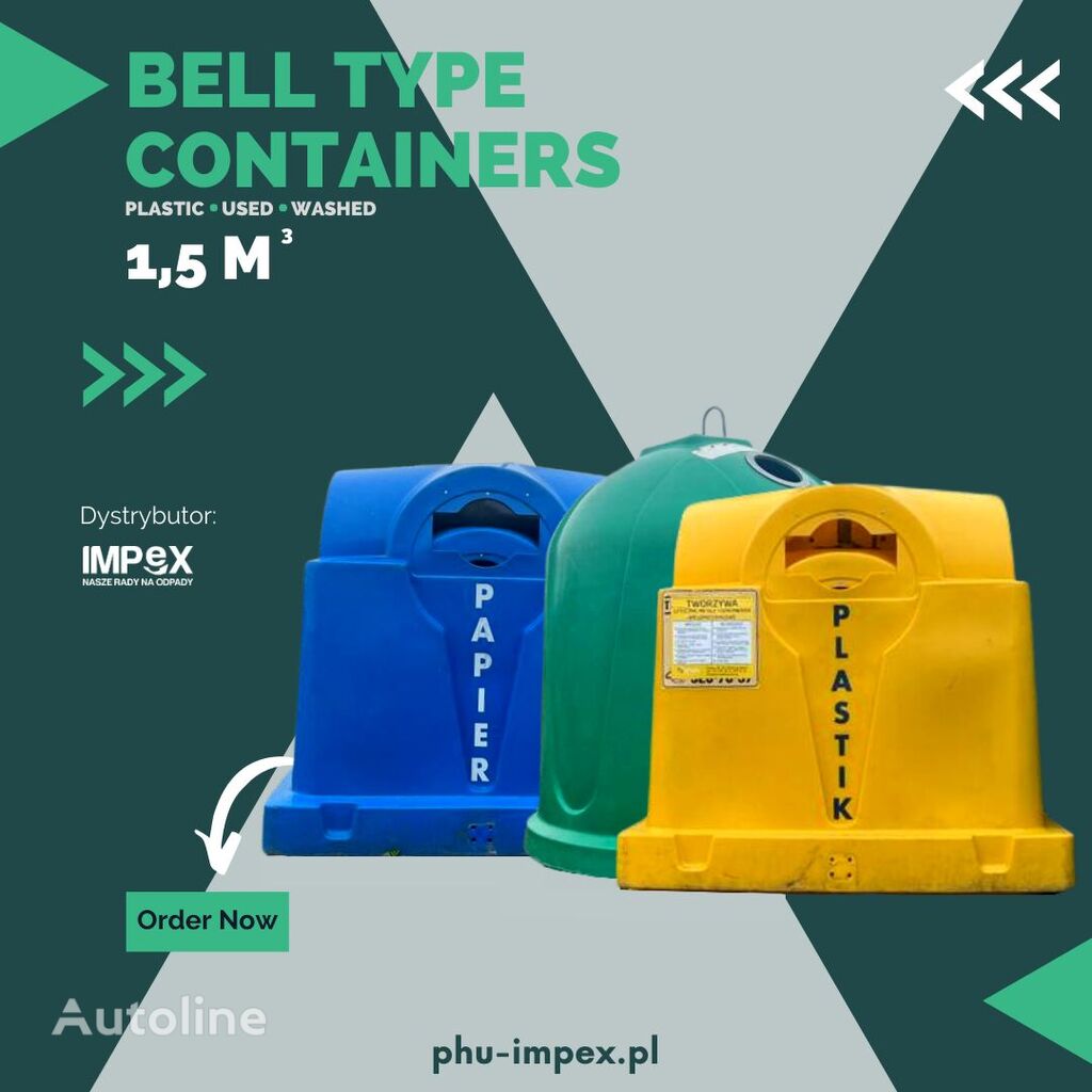 Containers - BELL TYPE 1,5 m3 / 2,5m3 (plastic) kontejner za smeće