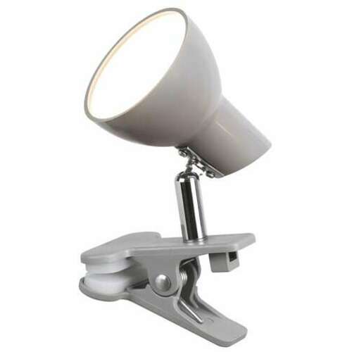 RABALUX Noah, clip lamp, siva, LED 5W