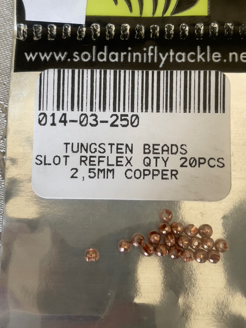 SOLDARINI FLY TUNGSTEN BEAD SLOT REFLEX COPPER 2.5MM