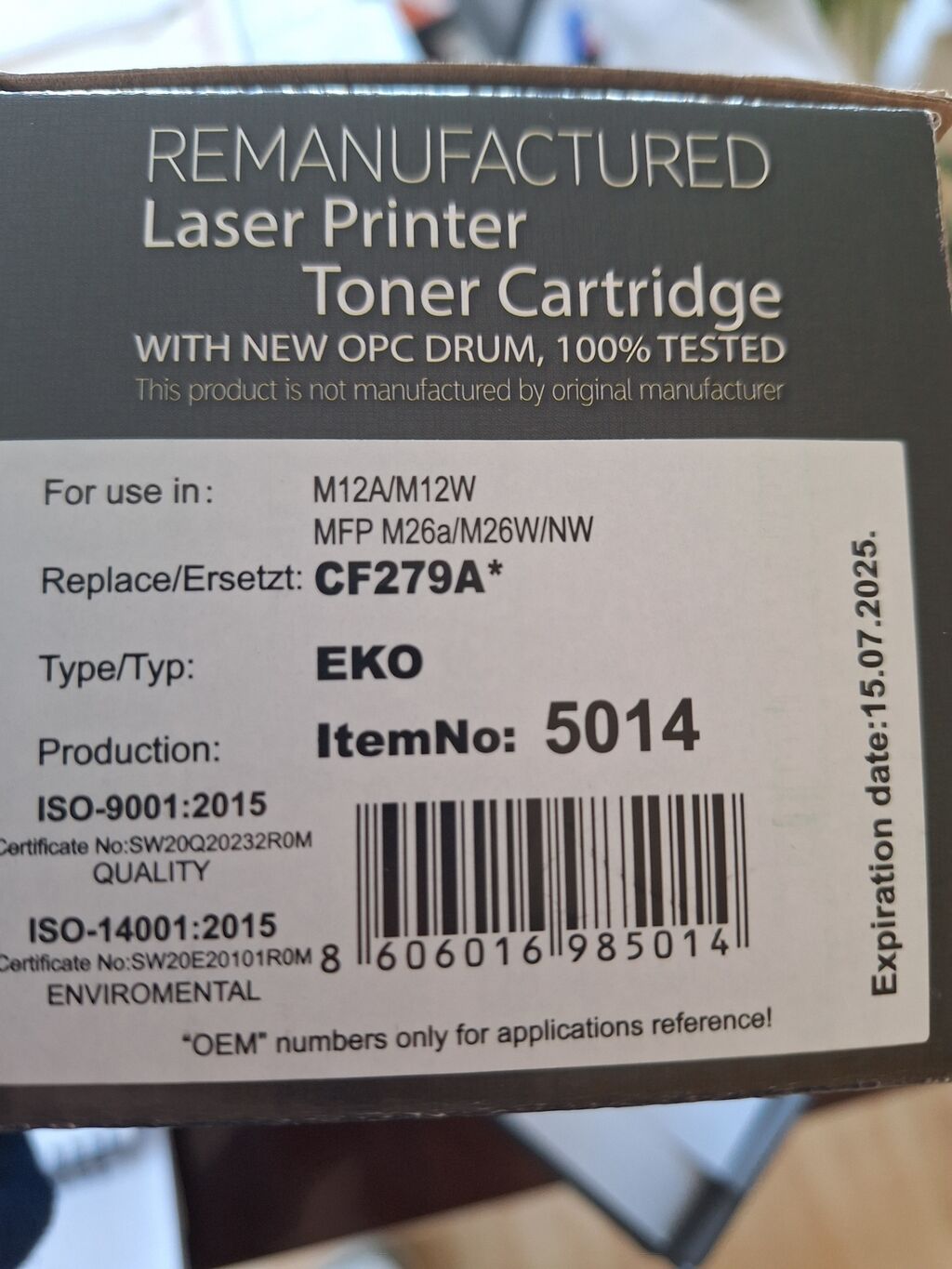 Toner (3 kom.)za HP štampače (HP Laser Jet Pro M12a,HP Laser Jet Pro