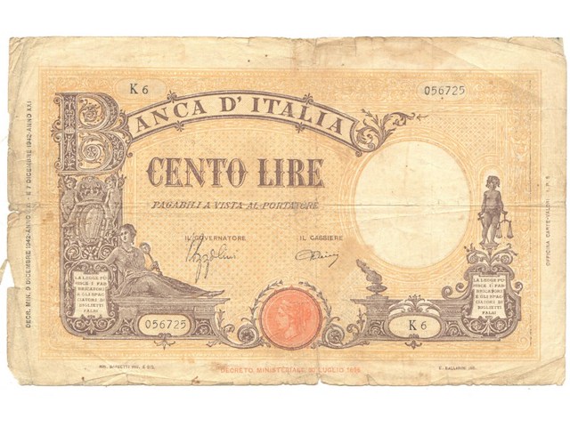 Italija 100 lire 1942