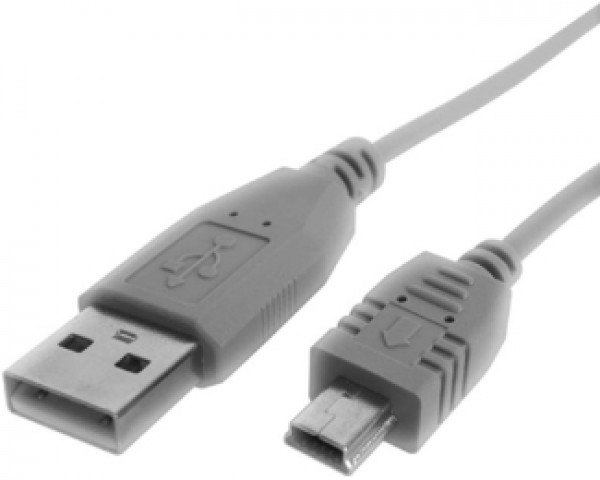 FAST ASIA Kabl USB A - USB Mini-B MM 1.8m sivi