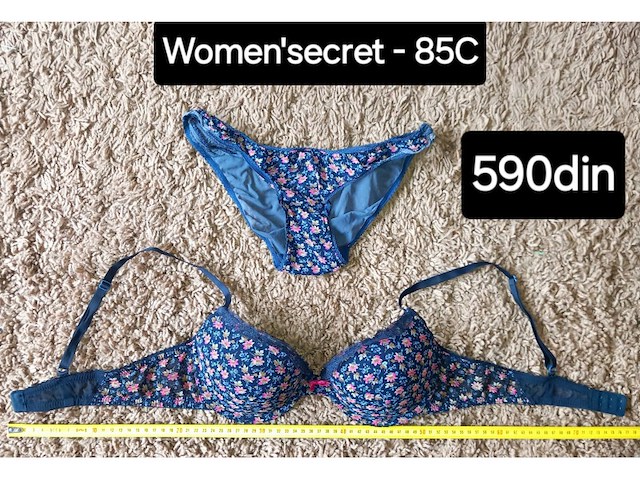 Women`secret set grudnjak i gaćice plave boje 85C