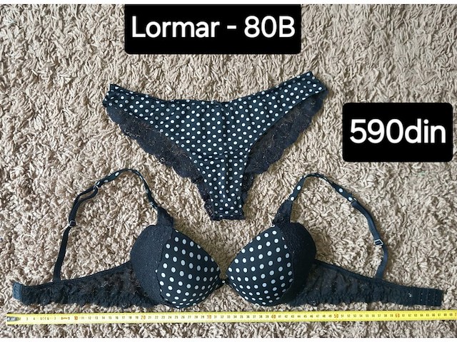 Lormar set grudnjak i gaćice crne boje 80B