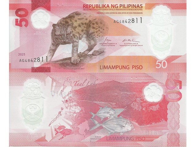 Filipini PHILIPPINES 50 piso 2025. UNC Polymer