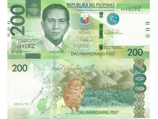 Filipini Philippines 200 piso 2020. UNC