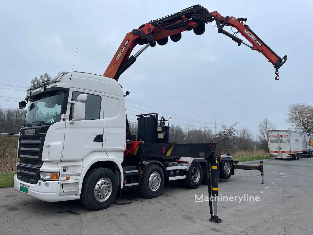 Scania R480 10x4 with Palfinger PK44002 with jib and hooklift pokretna dizalica