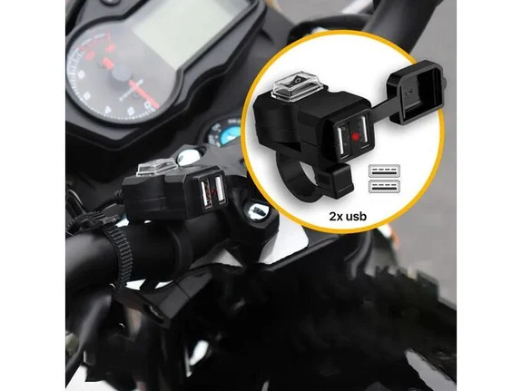 Adapter 2.4A vodootporni za motor 1.5m