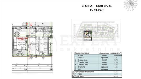 Novogradnja, direktna prodaja, 2.5, 63m2