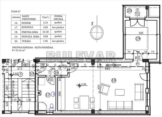 Stan u novogradnji, 53m2, preko puta hotela Tami R