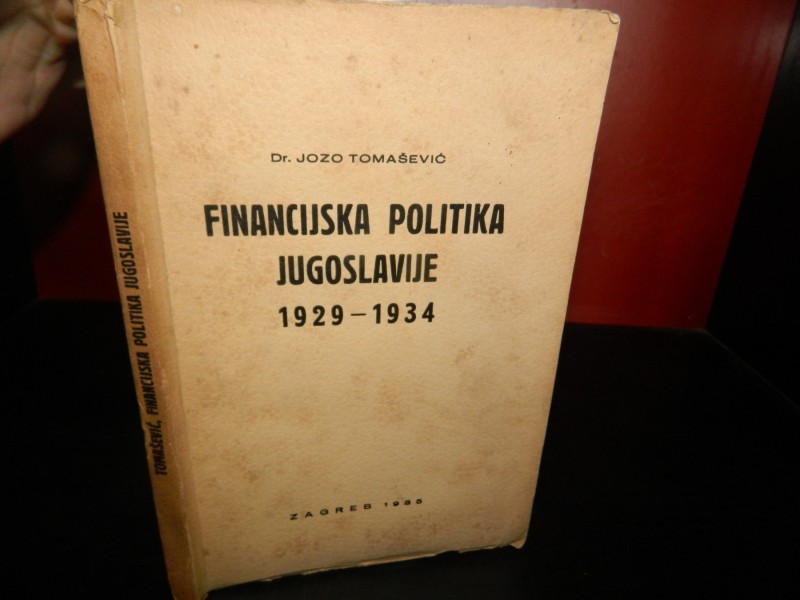 Financijska politika Jugoslavije 1929-1934, Tomašević