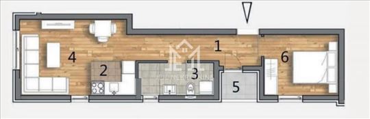 Dvosoban stan, 41.02 m2, sa PDV-om