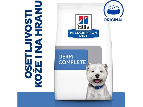 Hill'S Prescription Diet Hrana za pse Derm Complete Mini Skin Care & Food Sensitives 1kg