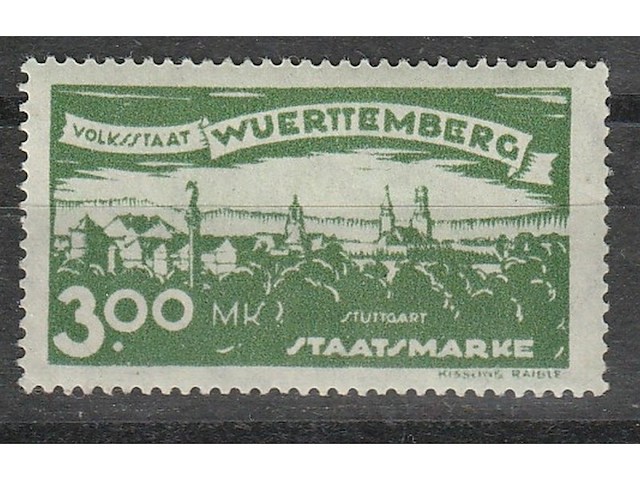 Wurttemberg - 1920 - Stuttgart - MNH