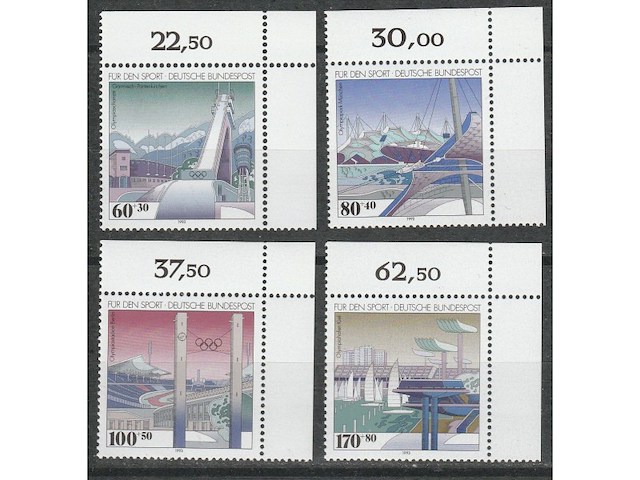 Olympic sports venues in Germany - 1993 - MNH