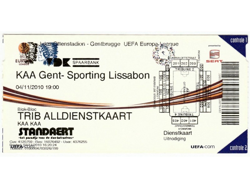 2010, GENT - SPORTING LISABON! Liga Evrope.