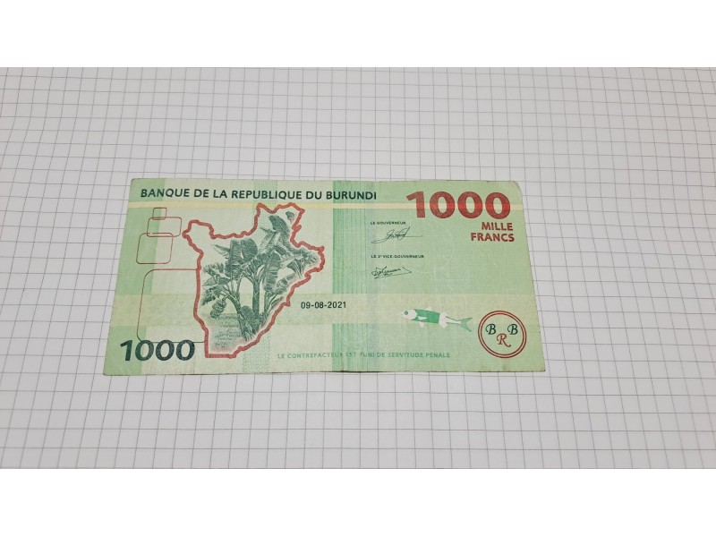 BURUNDI 1000 FRANCS 2021 GODINA