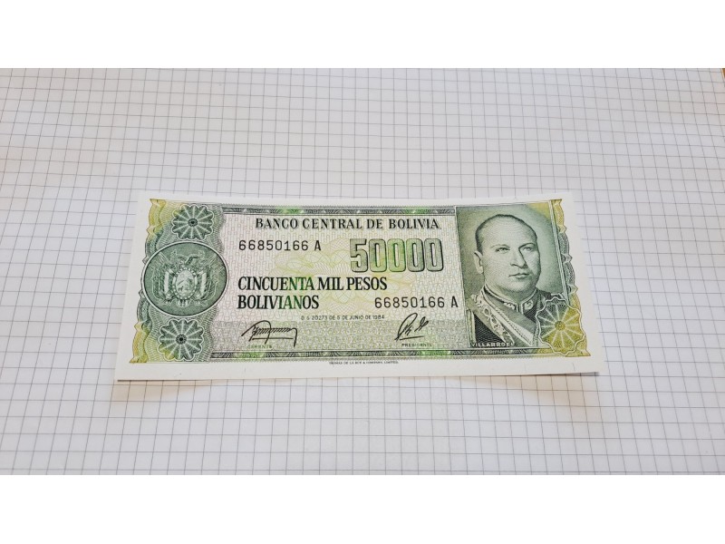 BOLIVIJA 50000 PESOS 1984 GODINA