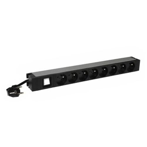 Legrand PDU 19'' 8 outlets German standard with luminous switch, 3m power supply cord with 16A