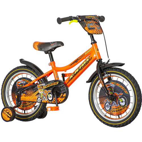 VISITOR Dečiji Bicikli Moto Cross 16″/9″ MOT161 Oranž kontra