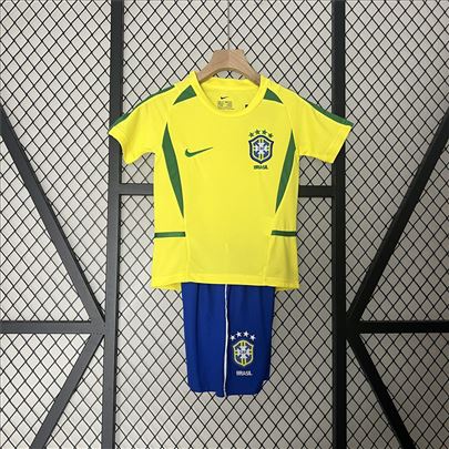 Brazil 2002 domaći dres dečiji komplet