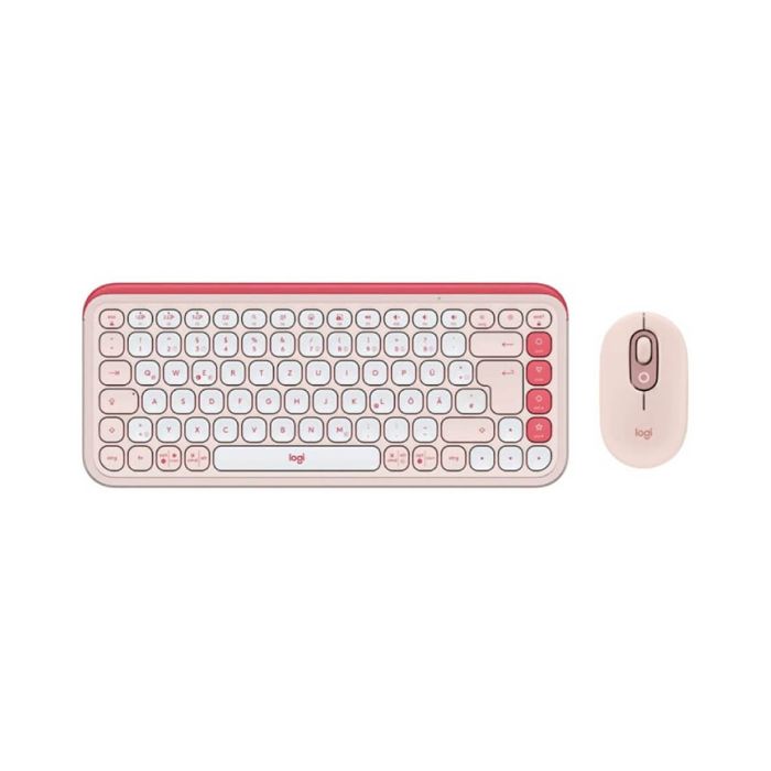 Tastatura + miš Logitech POP Icon Combo Wireless US Rose