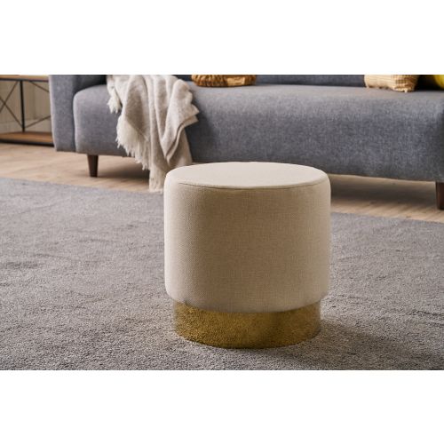 Bodrum - Cream Cream Pouffe