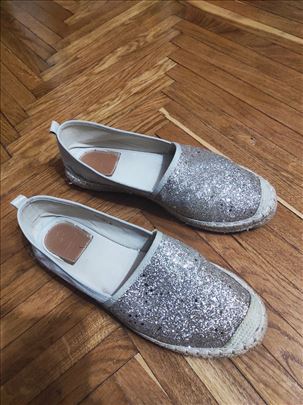 Zlatne ravne espadrile 41 velicina