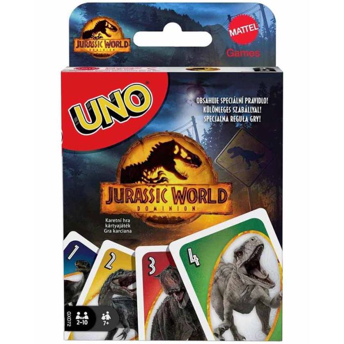 Društvena igra Mattel UNO - Jurassic World 3 - Card Game ENG