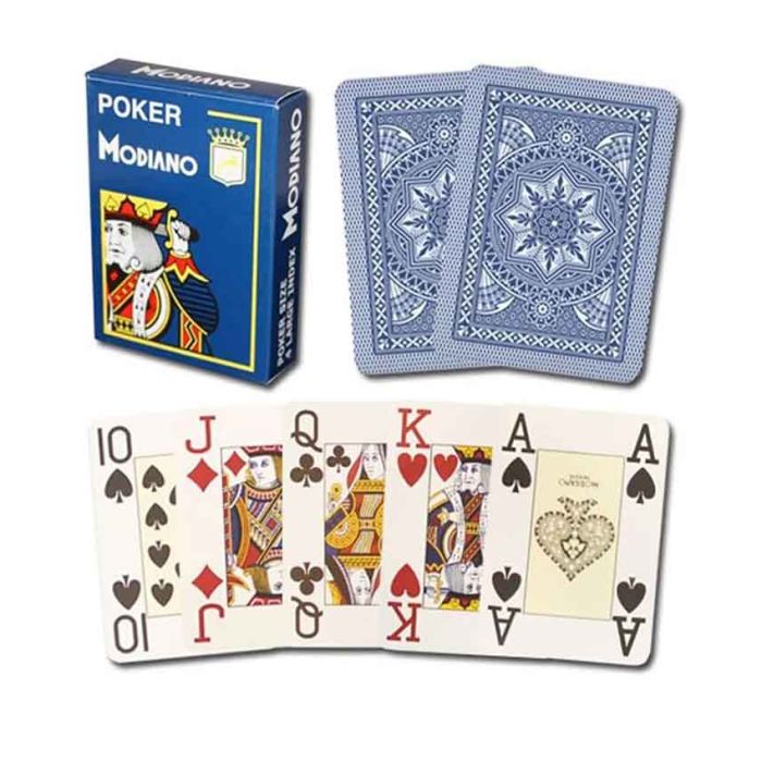 Karte Modiano - Poker 4 Jumbo - Blue