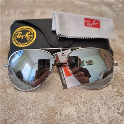 Ray Ban Aviator, Ogledal-Srebrne Unisex, Nove