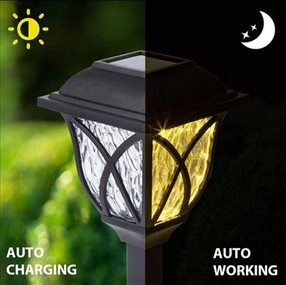 Solarne baštenske LED lampe za dekoraciju dvorište