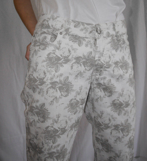 Y2K floral print farmerke