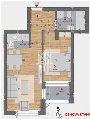 Dvosoban stan, 39.68m2 centar grada