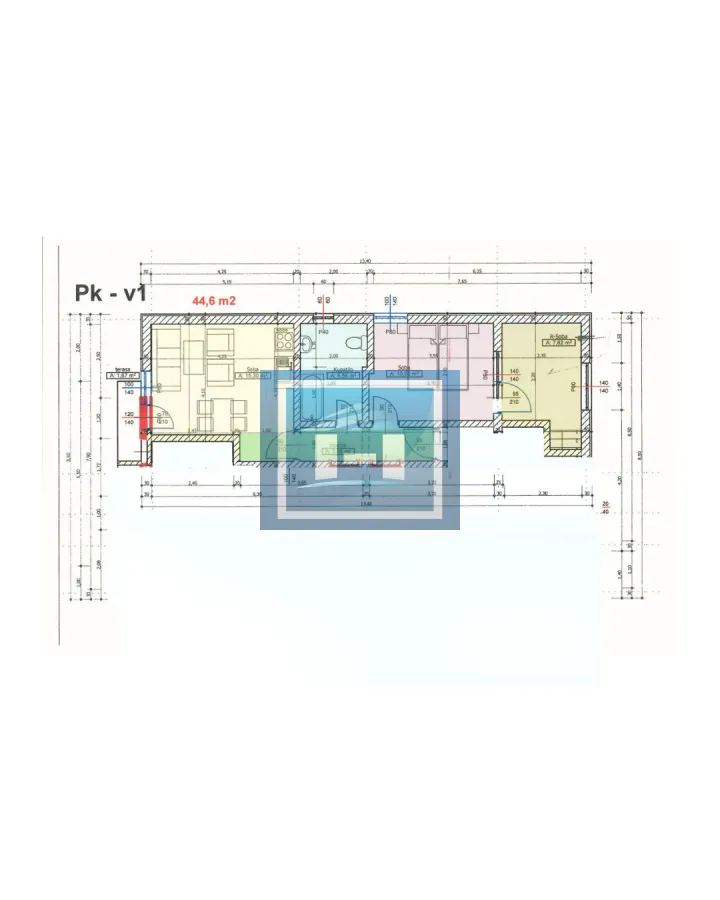 Prodaja, dvosoban stan, 44m2, Jagodina