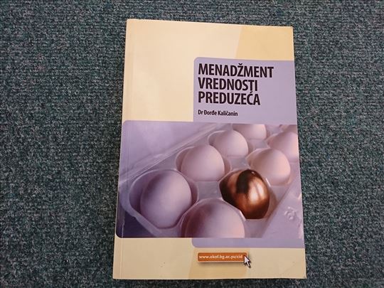 Menadžment vrednosti preduzeća - Kaličanin