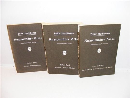 Toldts Anatomischer Atlas 1-3 komplet