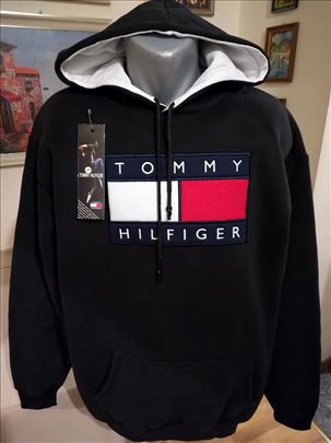 Novi muski duks sa kapuljacom Tommy Hilfiger crni