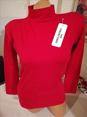 Nova ženska pamučna polurolka Moda crvena XL novo