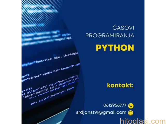 Besplatan prvi čas za Python programiranje