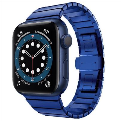 Metalna plava narukvica apple watch 42/44